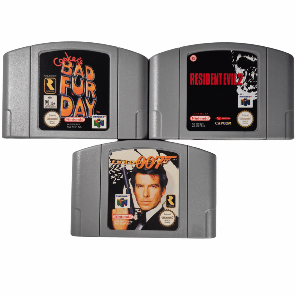N64 – Conker’s Bad Fur Day | Resident Evil 2 | James Bond 007 : Golden ...